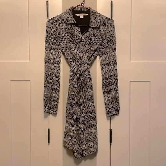 Diane Von Furstenberg | Dresses | Diane Von Furstenberg Dvf Navy Prita ...